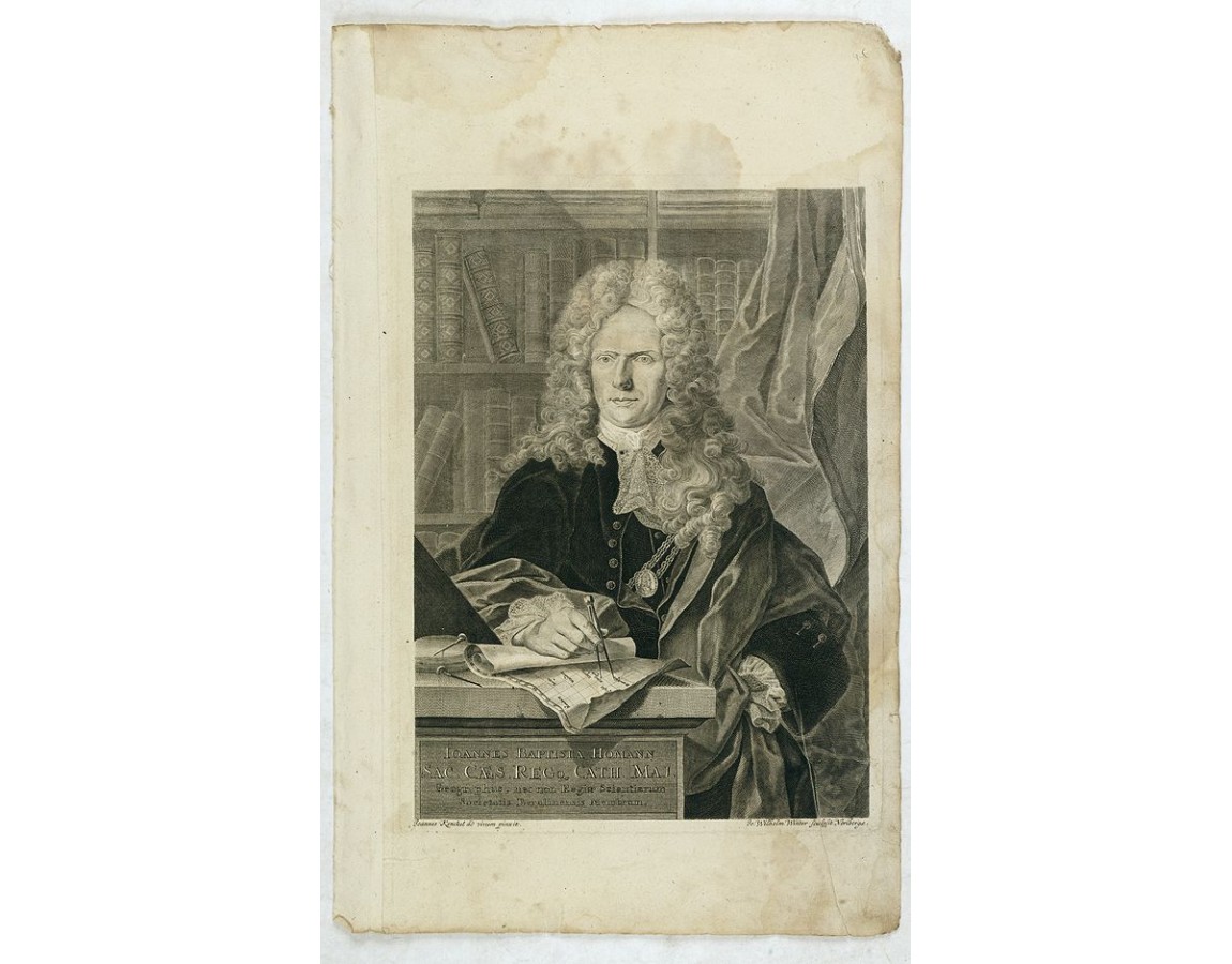 HOMANN, J. B. - [Portrait] Johannes Baptista Homann . . . ; loeb ...